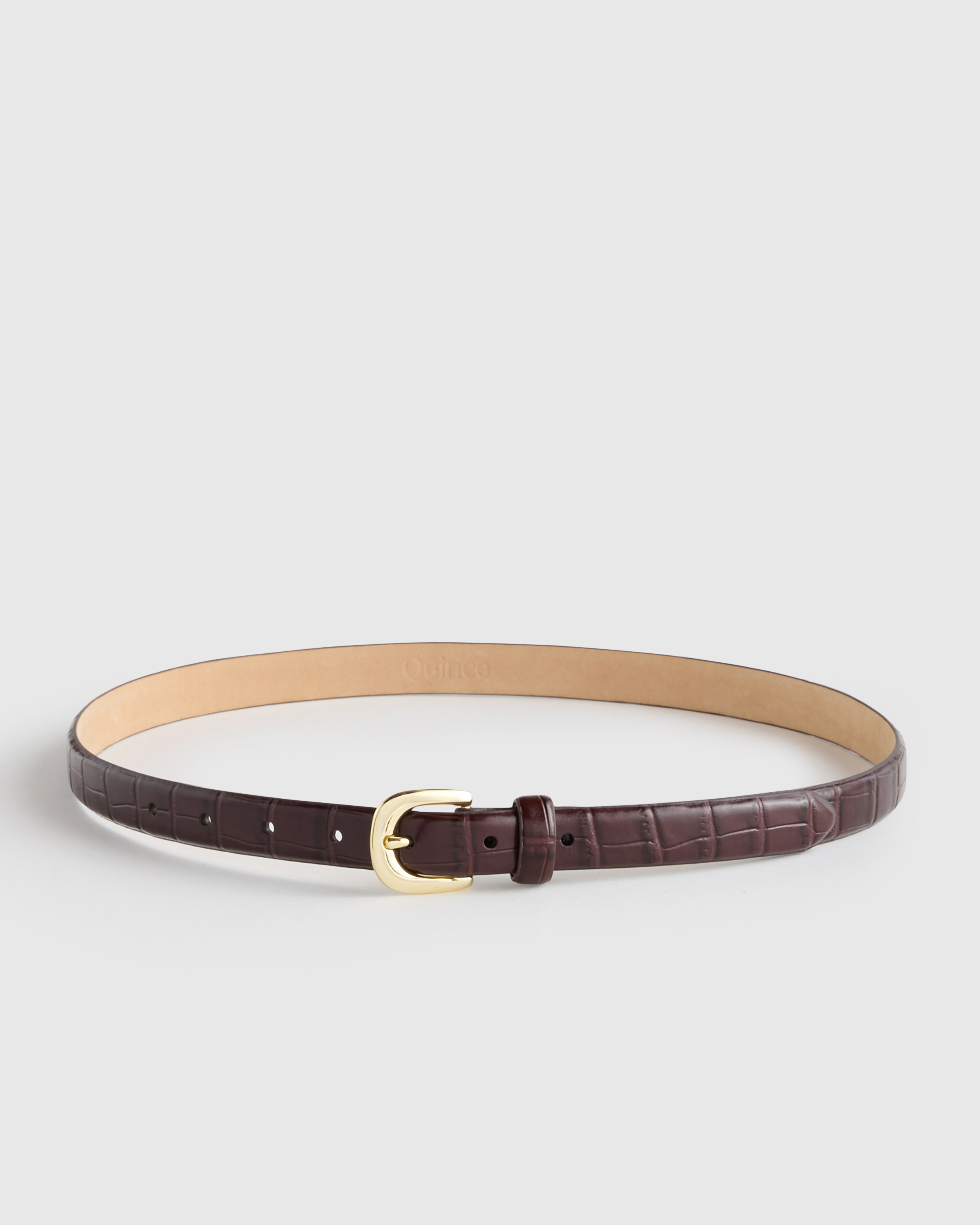 QUINCE QUINCE European Leather Skinny Belt